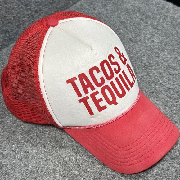 Accessories | Tacos Tequila Red Trucker Hat Beach Party Drinking Funny ...